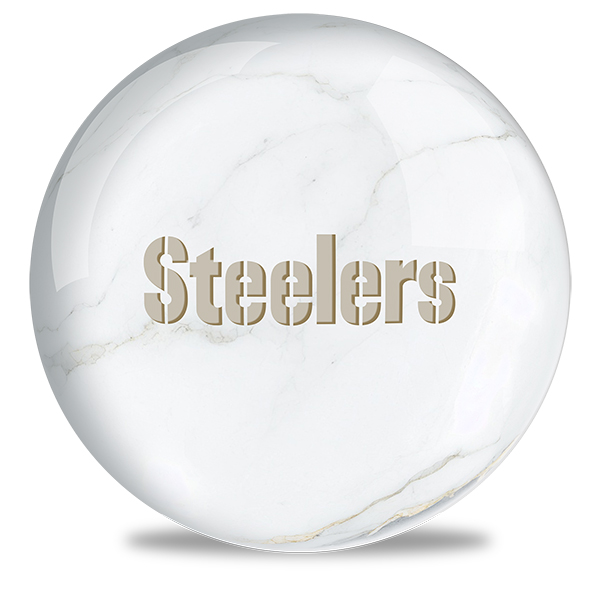 Pittsburgh Steelers regulation NFL bowing ball white marble design